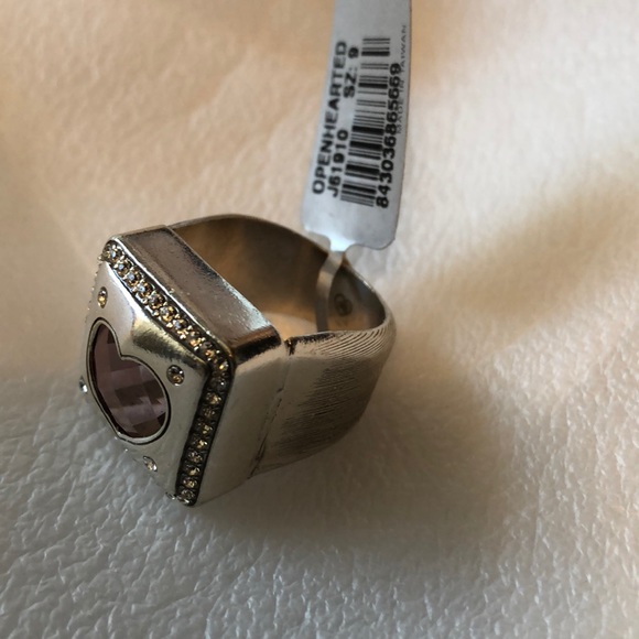 Brighton | Jewelry | Brighton Open Hearted Pink Purple Heart Ring ...